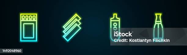 Set Baris Kotak Korek Api Dan Korek Api Kertas Linting Rokok Rokok