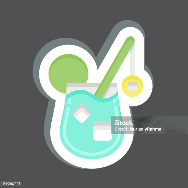 Minuman Stiker Terkait Dengan Simbol Tahun Baru Imlek Desain Sederhana