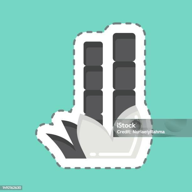 Garis Stiker Memotong Bambu Terkait Dengan Simbol Tahun Baru Imlek