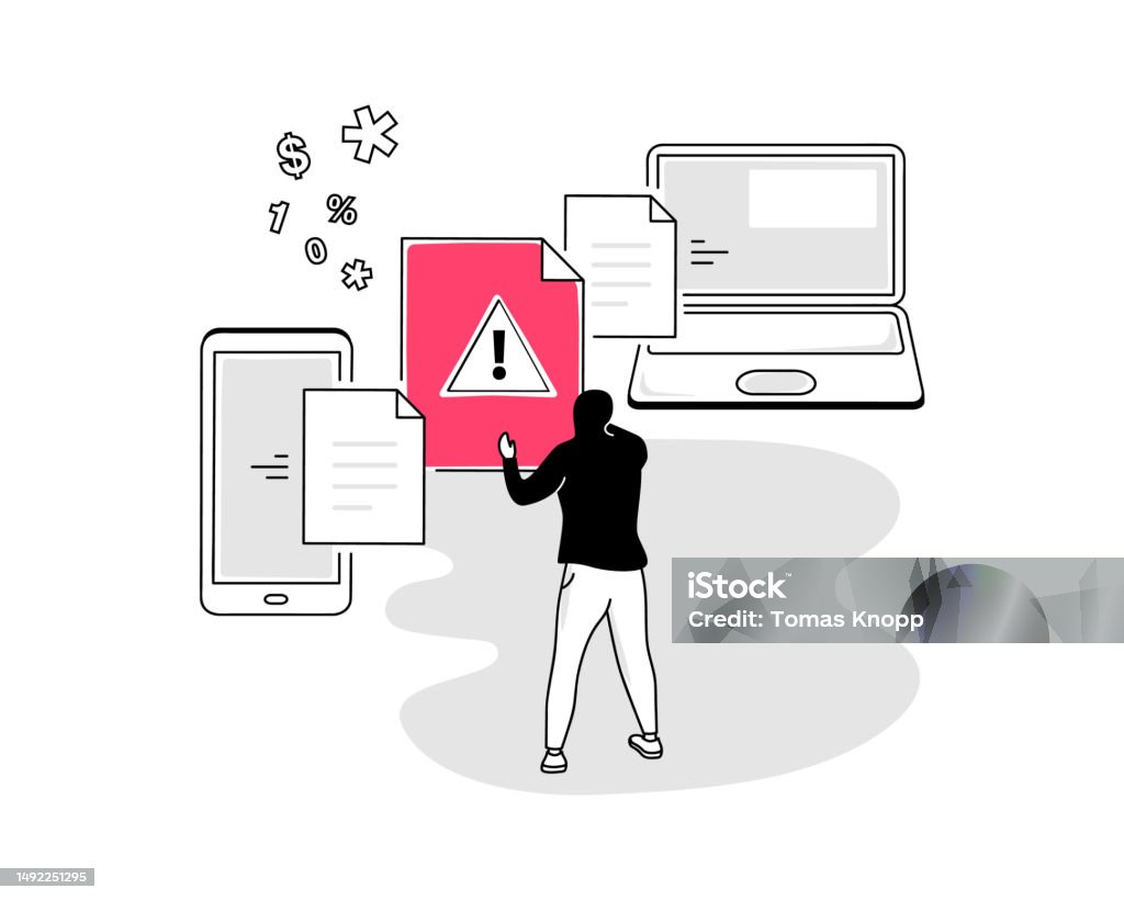Illustration Dun Symbole Dattaque De Lhomme Du Milieu Vecteurs Libres