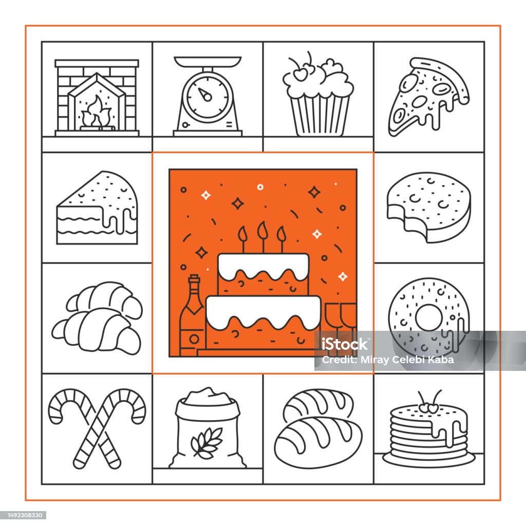 Desain Set Ikon Garis Banner Bakery Ilustrasi Stok - Unduh Gambar ... Desain Set Ikon Garis Banner Bakery Ilustrasi Stok - Unduh Gambar ...