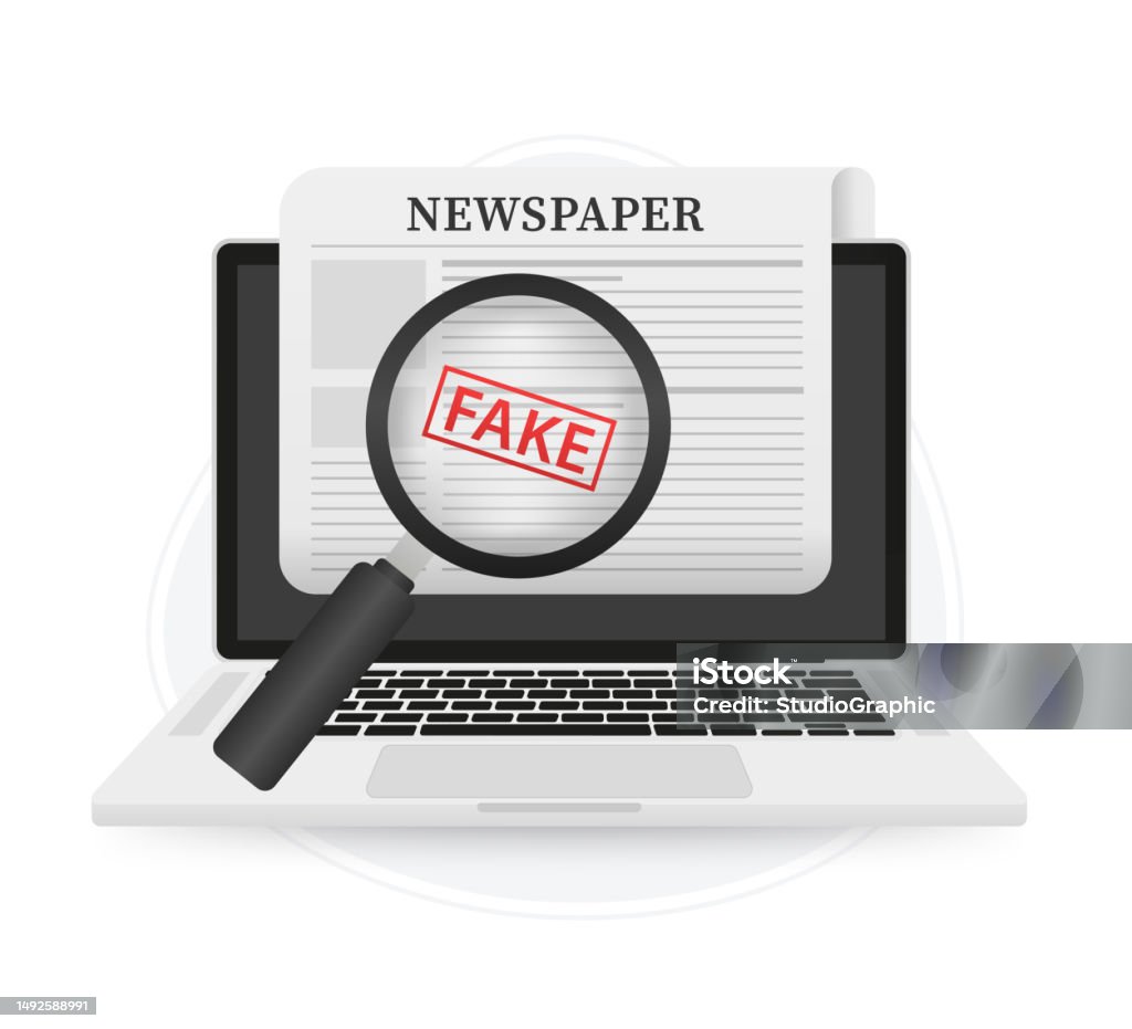 Fake News Or Fact Scanning With Magnifying Glass Fake News Newspaper ... Fake News Or Fact Scanning With Magnifying Glass Fake News Newspaper ...