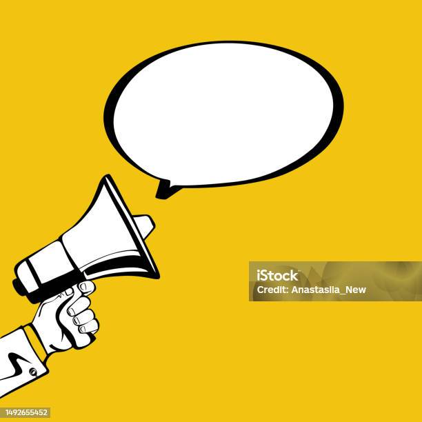 Attention Please Hand Hold Megaphone Vector Flat Stock Illustration ... Attention Please Hand Hold Megaphone Vector Flat Stock Illustration ...
