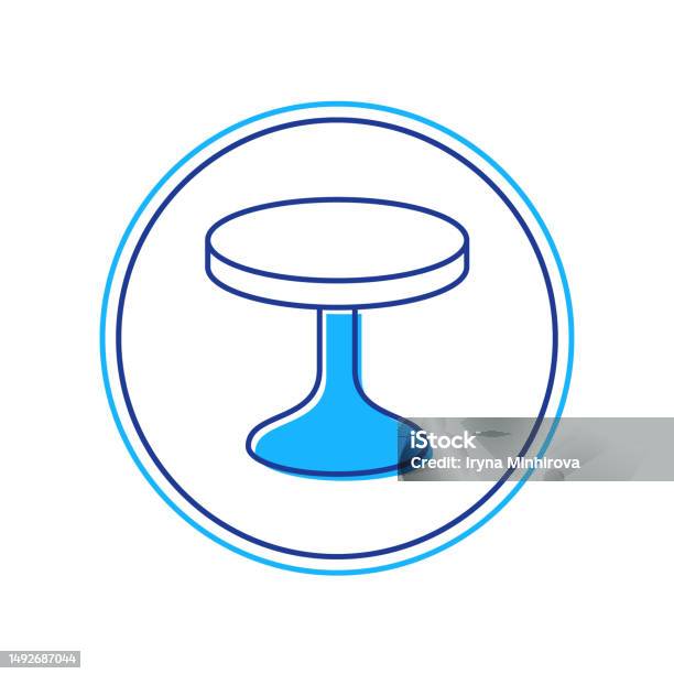Contour Rempli Icône De Tableau Rond Isolée Sur Fond Blanc Vecteur