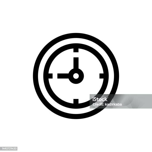 Icône De Ligne Dhorloge Design Pixel Parfait Trait Modifiable Logo