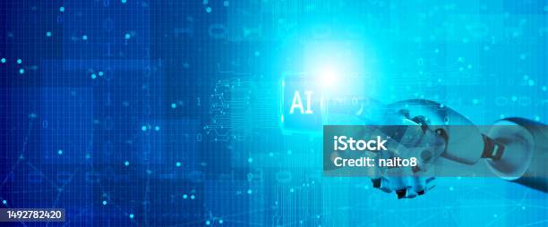 Hands Of Robot And Ai Cuicrit Data Network Connection With Binary Number Code Backgroundvector