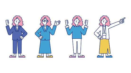 Female Business Person Illustration Set Q Stock Illustration - Download ... Female Business Person Illustration Set Q Stock Illustration - Download ...