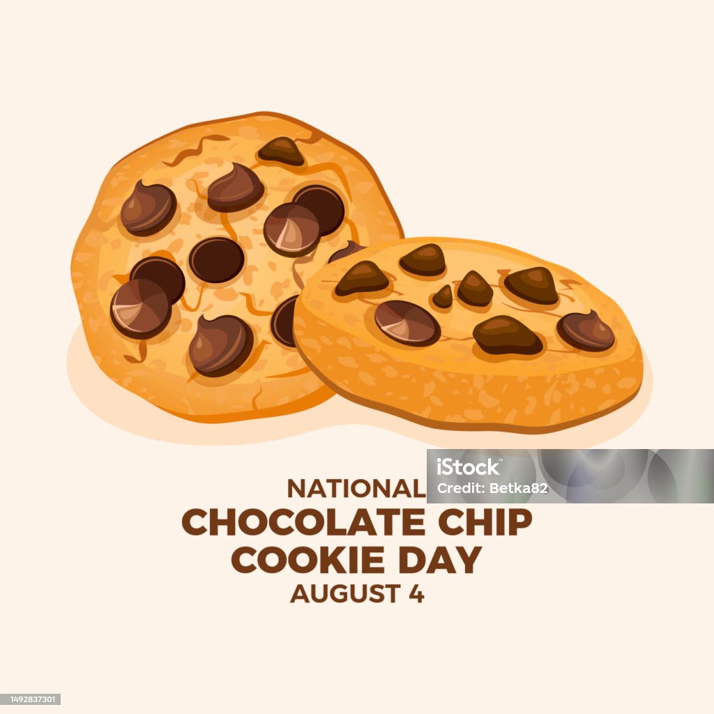 National Chocolate Chip Cookie Day Vector Illustration Stock