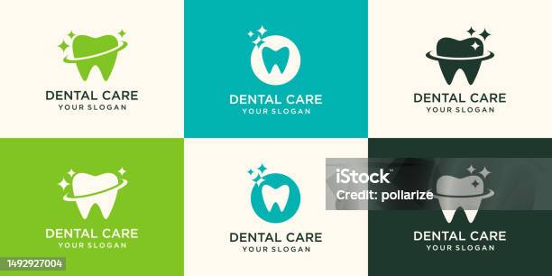 Vektor Konsep Desain Logo Gigi Bersih Vektor Template Logo Shine Dental