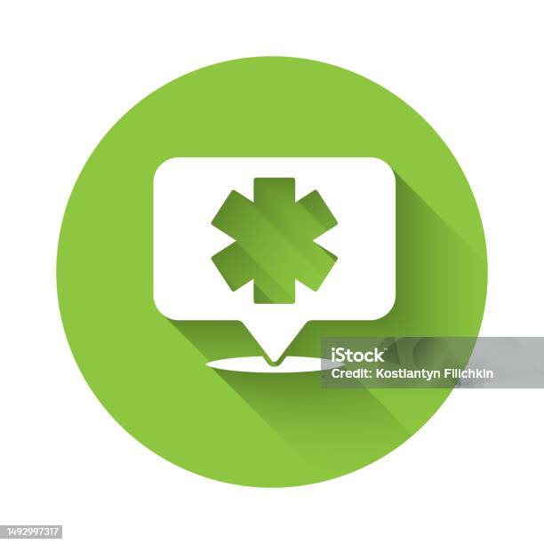 Symbole Médical Blanc De Licône Durgence Étoile De Vie Isolée Avec La