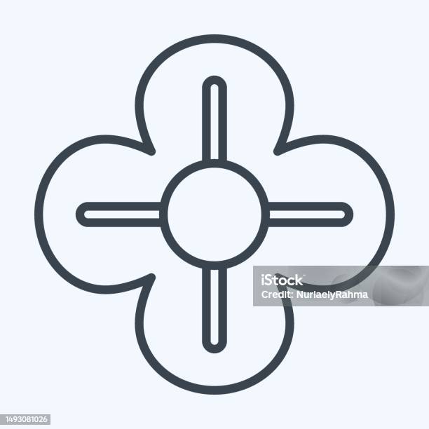 Icône Poppy Lié Au Symbole Des Fleurs Style De Ligne Conception Simple