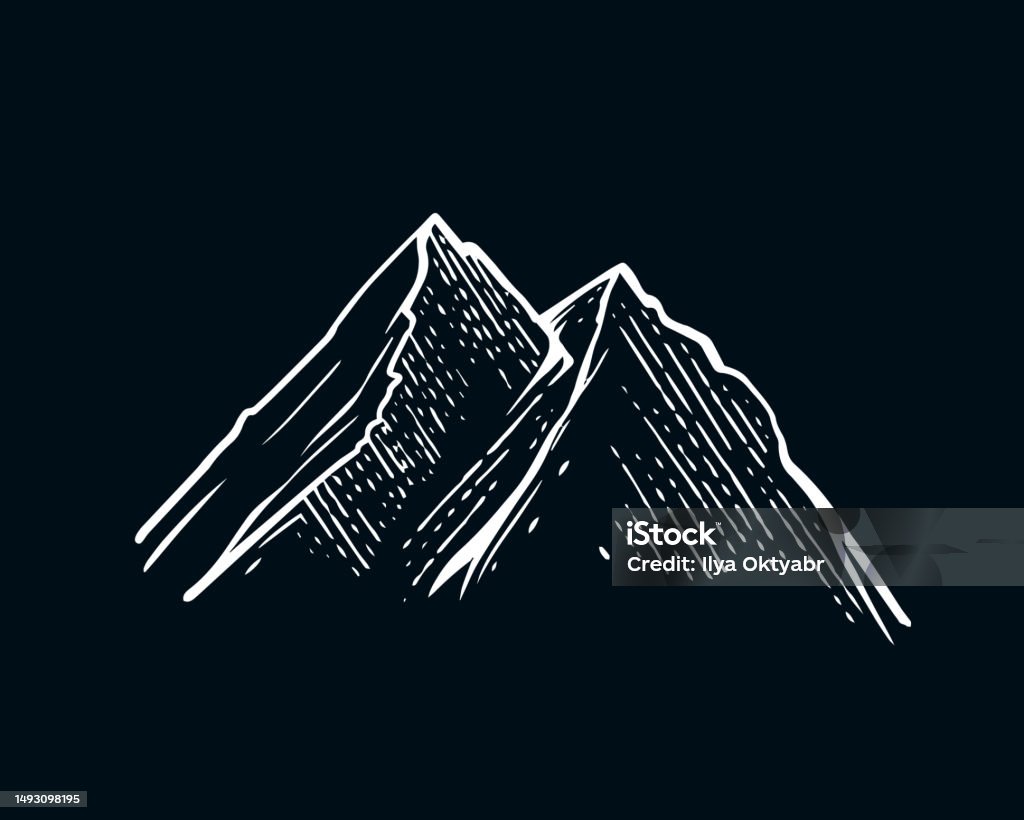 Berge Zeichen Handgezeichnete Strichzeichnung Skizzenkunst Stock Vektor ... Berge Zeichen Handgezeichnete Strichzeichnung Skizzenkunst Stock Vektor ...