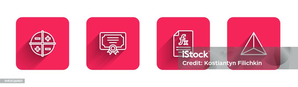 Set Line Xyz Coordinate System Certificate Template Function Mathematical Symbol And Geometric