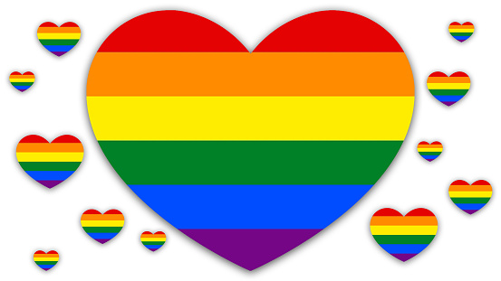 Ilustración De Feliz Mes Del Orgullo Lgbt Rainbow Pride Bandera Fondo