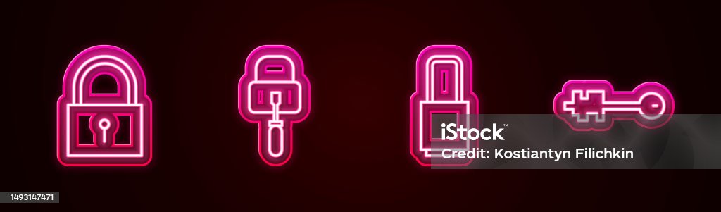 Vetores de Definir Linha Lock Picks Para Lock Picking E Old Key Ícone ... Vetores de Definir Linha Lock Picks Para Lock Picking E Old Key Ícone ...