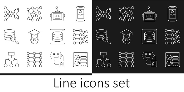 Set Line Computer Api Interface Neural Network Artificial Intelligence
