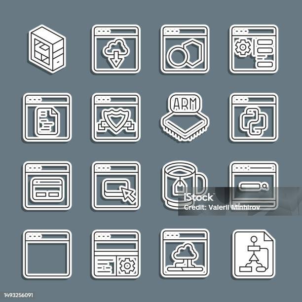 Set Line Flowchart Search Engine Python Programming Language Software Browser With Shield