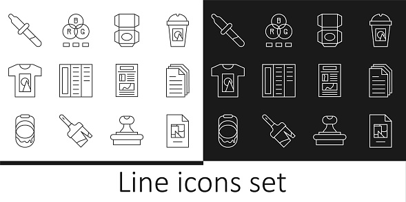 Définir La Ligne Document Fichier Boîte En Carton En Carton Brochure