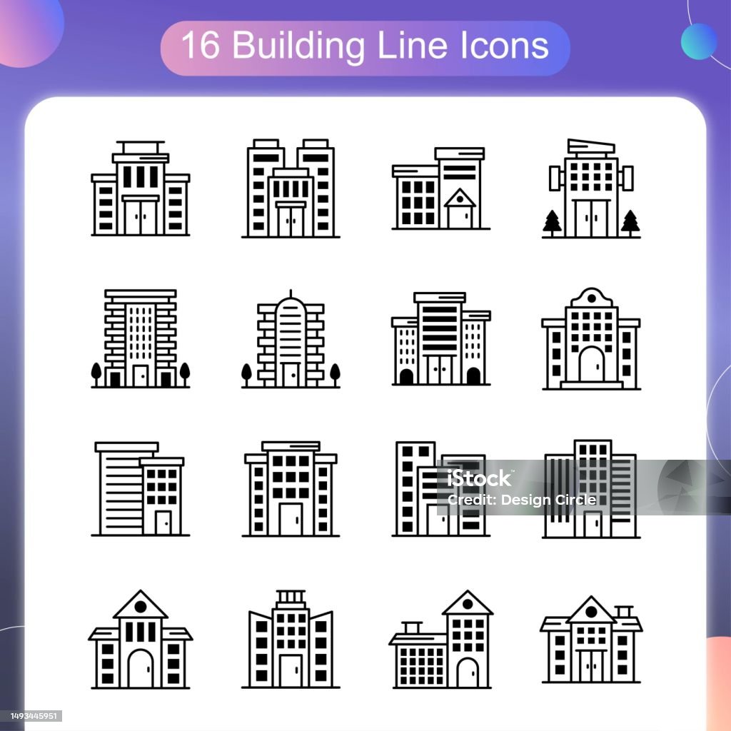 Building Vector Outline Icon Set 01 Stock Illustration - Download Image ... Building Vector Outline Icon Set 01 Stock Illustration - Download Image ...