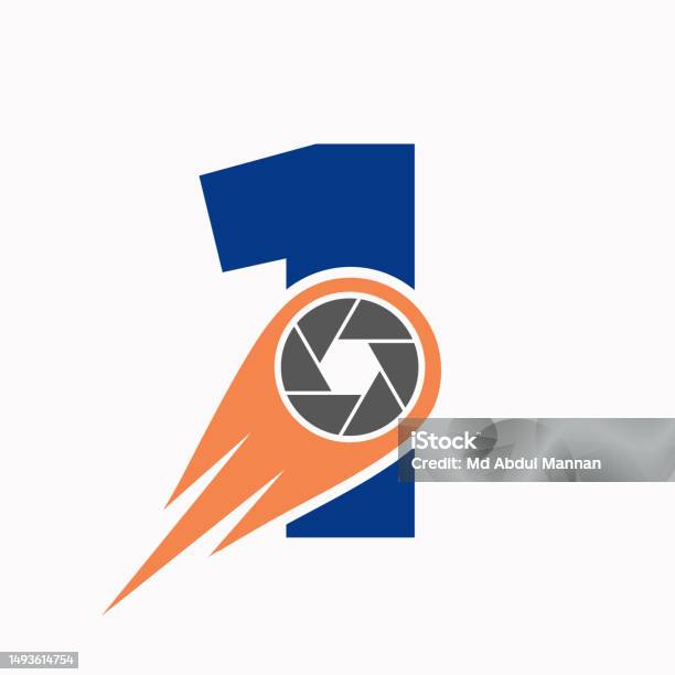 Lettre Initiale 1 Logo De Photographie Concept Dobjectif Dappareil