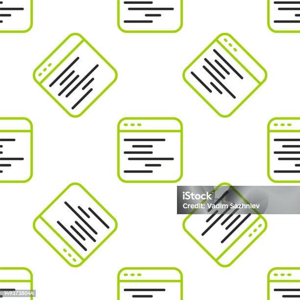 Ilustración De Line Software Icono De Código De Programación De Desarrollador Web Aislado Patrón