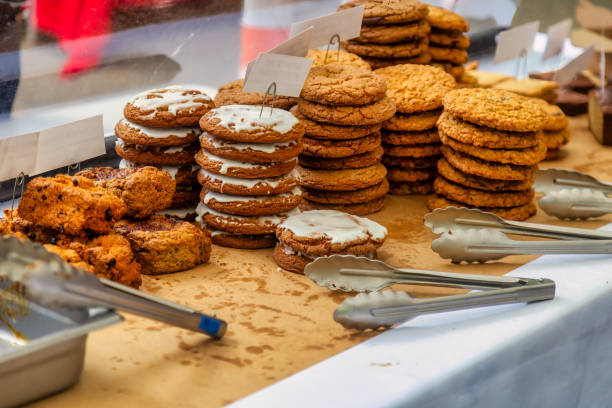 Free Stock Photo of Assorted cookies displayed at a market stall ...