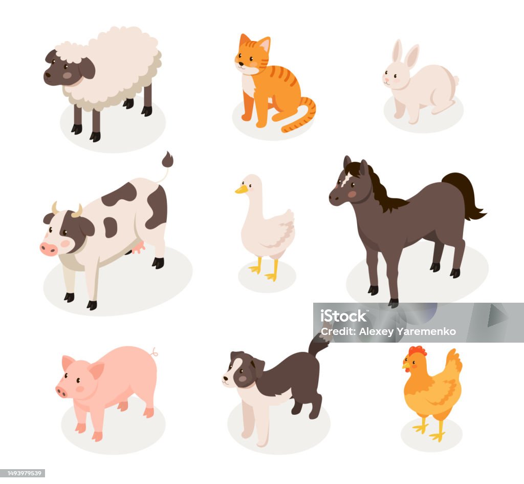 Isometric Farm Animals Set Stock Illustration - Download Image Now ... Isometric Farm Animals Set Stock Illustration - Download Image Now ...