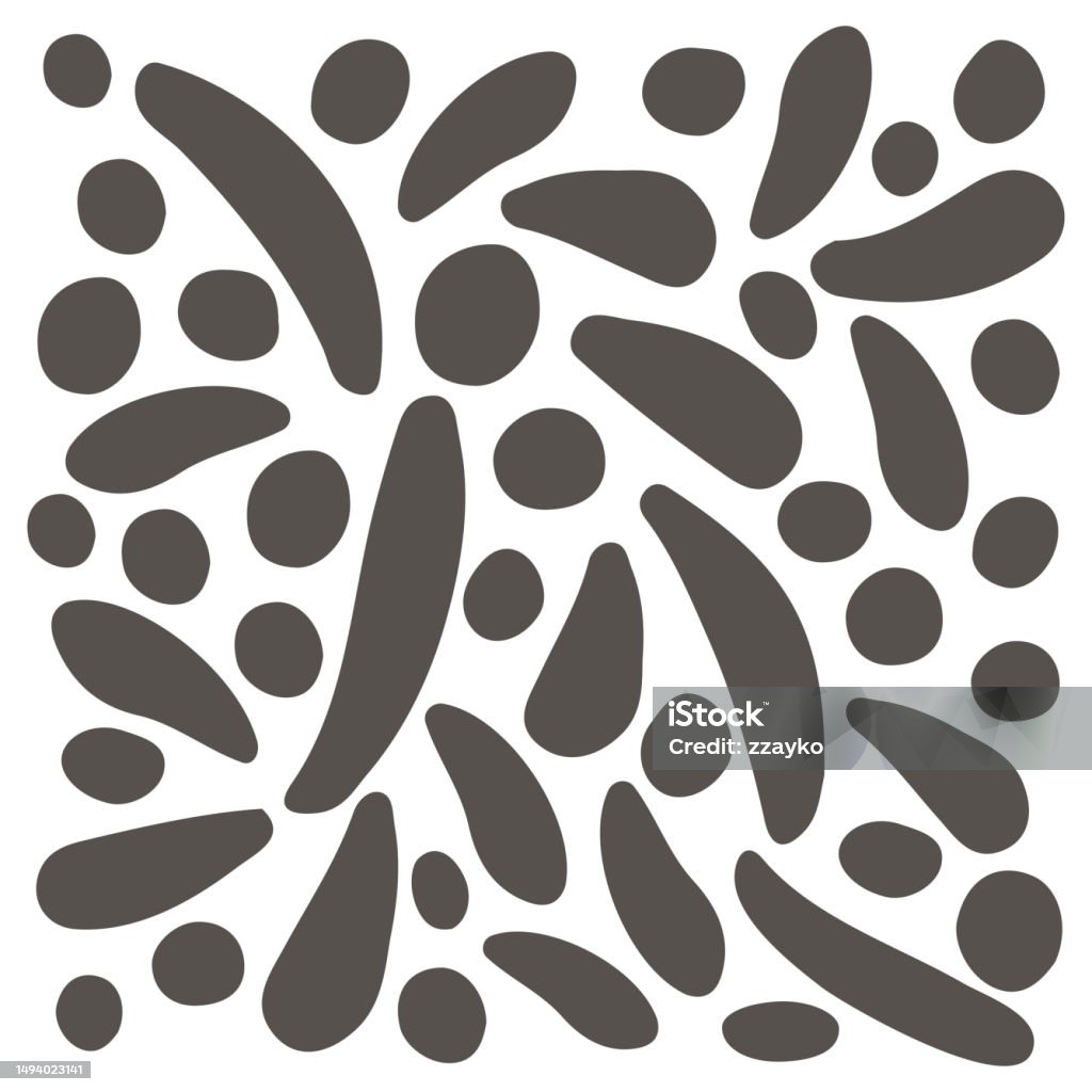 Ilustración De Groovy Polka Dot Square Banner Abstract Retro Art