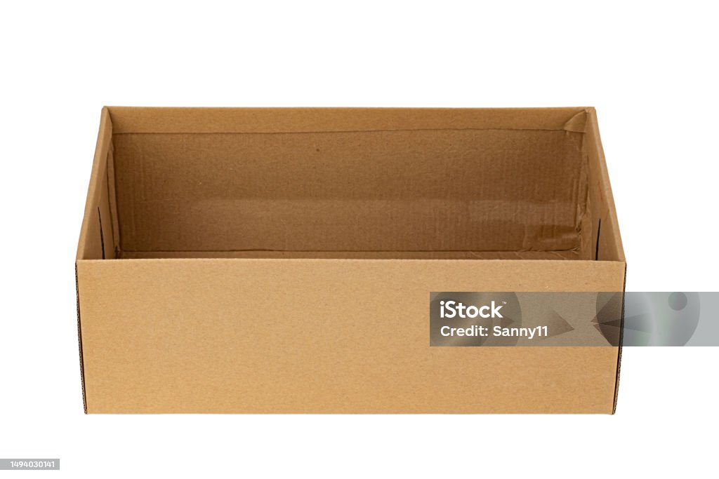 Cardboard Box Without Lid Isolated On A White Background Stock Photo ... Cardboard Box Without Lid Isolated On A White Background Stock Photo ...