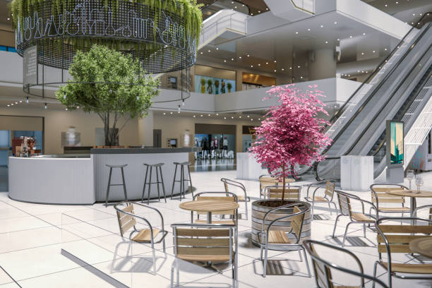 Free Stock Photo of Modern cafeteria inside a spacious shopping mall ...