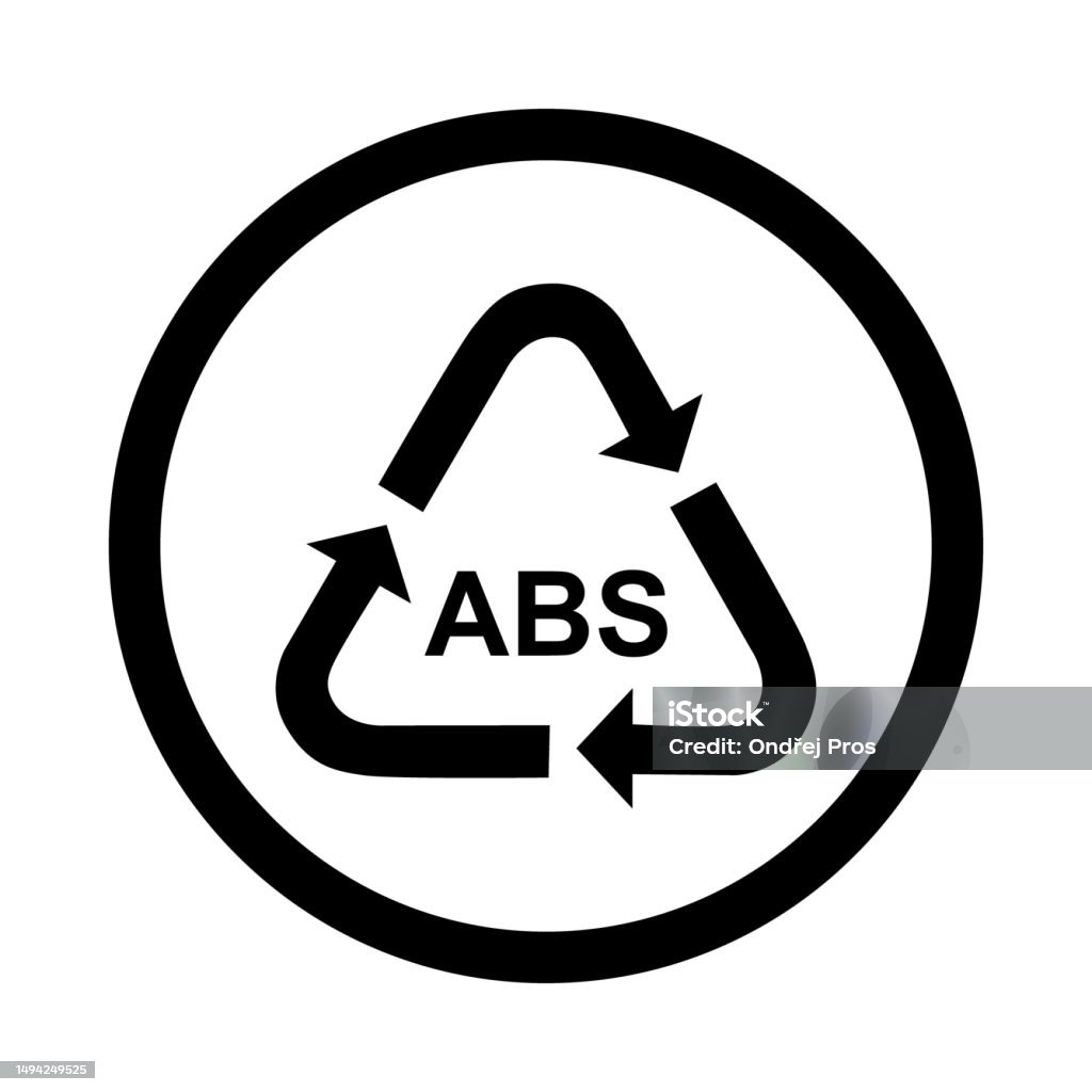 Symbole Plastique Panneau De Recyclage Écologique Isolé Sur Fond Blanc