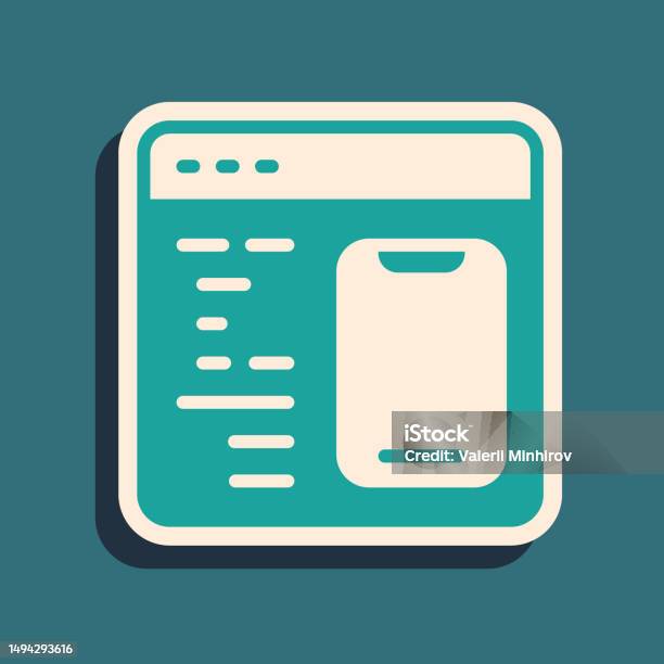 Ilustración De Green Software Icono De Código De Programación De Desarrollador Web Aislado Sobre