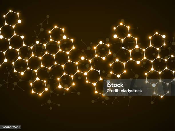 Molekul Heksagonal Abstrak Struktur Molekul Dna Latar Belakang Teknologi Dan Desain Sains