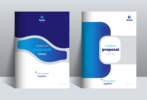 Template Desain Sampul Proposal Biru Mahir Untuk Proyek Multiguna