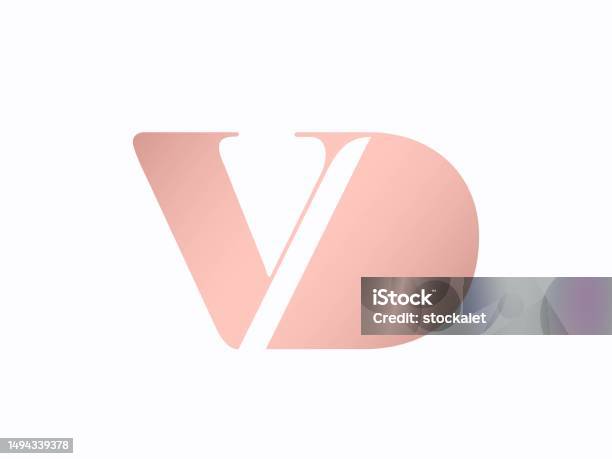 Logo Monogramme Vd Lettre Ornementale Majuscule V Lettre D En Gras