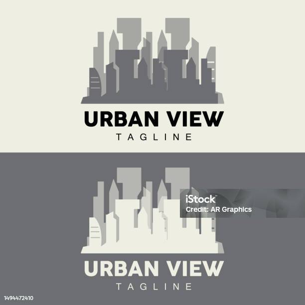 Logo Skyline Conception Moderne Simple De Gratteciel Bâtiments