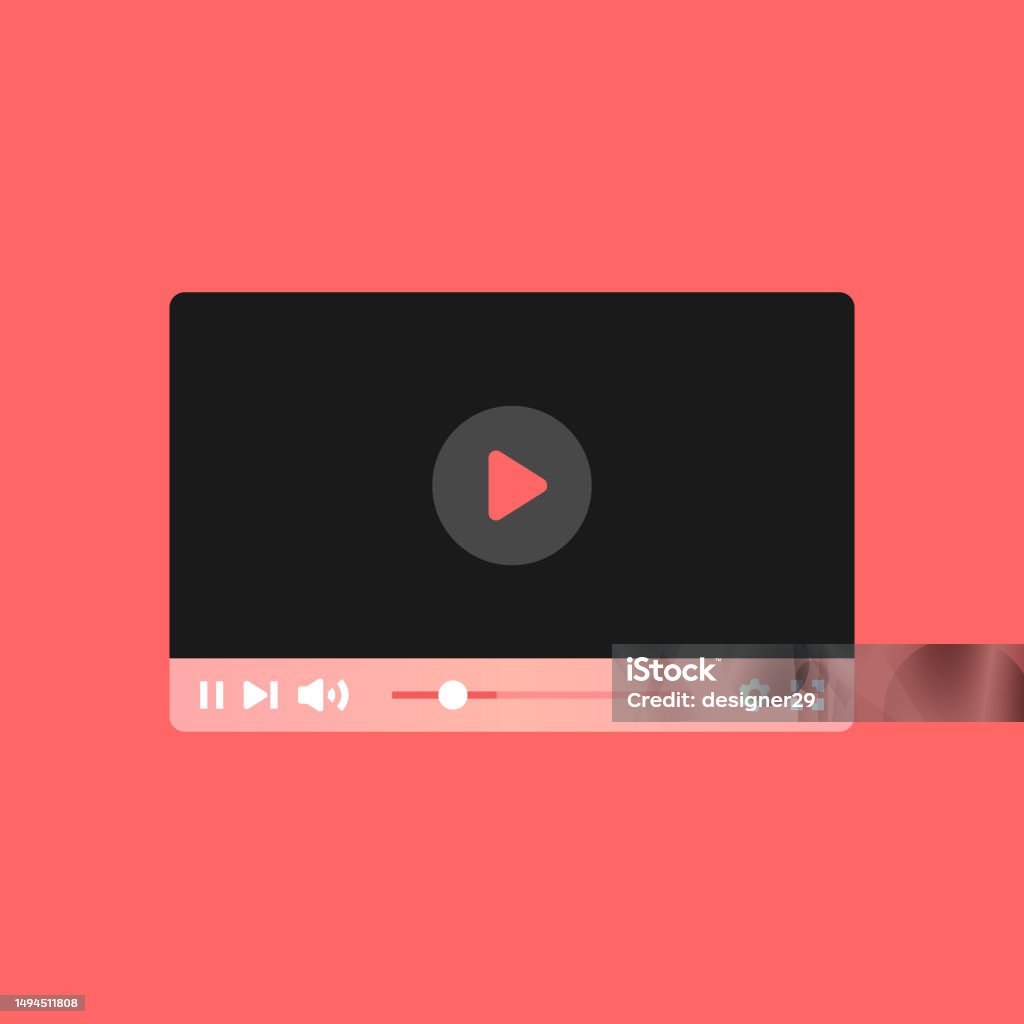 Video Player Template Vector Design Stock Illustration - Download Image ... Video Player Template Vector Design Stock Illustration - Download Image ...