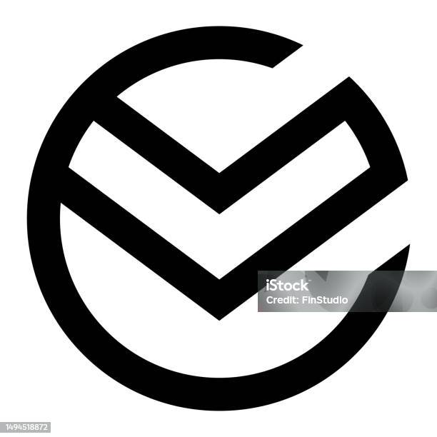 Logo Cv Initial Innovant Professionnel Et Logo Vc Lettre Cv Ou Vc