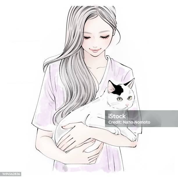 Bahan Ilustrasi Seorang Wanita Memegang Kucing Ilustrasi Stok - Unduh ... Bahan Ilustrasi Seorang Wanita Memegang Kucing Ilustrasi Stok - Unduh ...