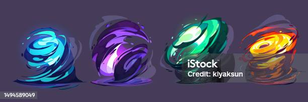 Game Animation Effect Of Tornado Magic Vortex Stock Illustration ... Game Animation Effect Of Tornado Magic Vortex Stock Illustration ...