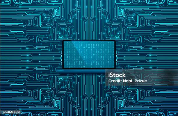 Abstract Futuristic Circuit Board Background Stock Illustration