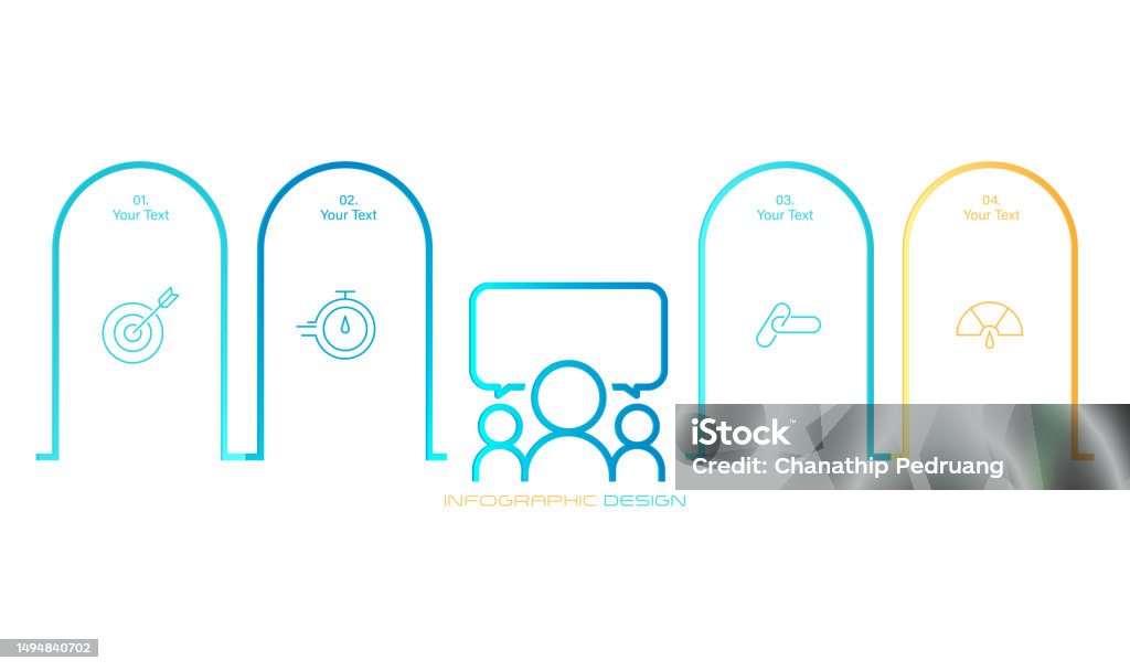 Ilustrasi Stok Template Desain Infografis Bisnis Infografis Banner Ikon
