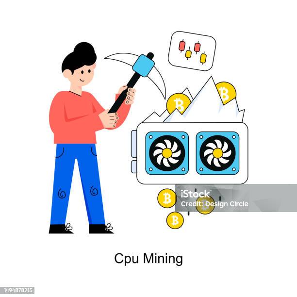 Ilustrasi Vektor Desain Gaya Datar Penambangan Cpu Ilustrasi Stok ... Ilustrasi Vektor Desain Gaya Datar Penambangan Cpu Ilustrasi Stok ...
