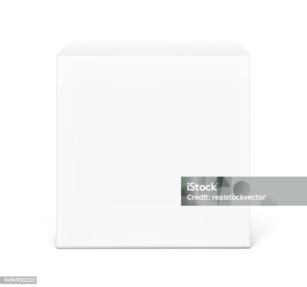 Mockup Kotak Kemasan Kardus Realistis Ilustrasi Vektor Pada Latar