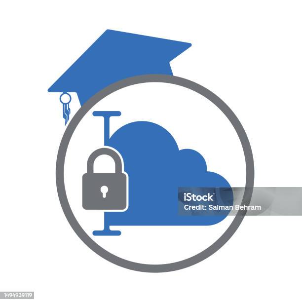 Cloud Security Template With It Education Cap Vector Creative ... Cloud Security Template With It Education Cap Vector Creative ...