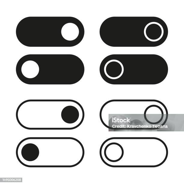 Switch Element Button Enable Disable Toggle Symbol On Off Mode Icon For