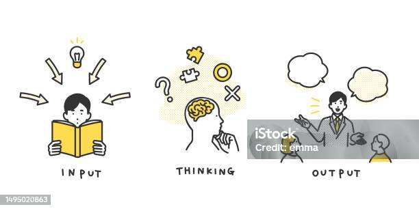 Input Thinking Output Concept Art Stock Illustration - Download Image ... Input Thinking Output Concept Art Stock Illustration - Download Image ...