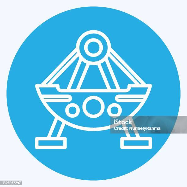 Bateau Icon Lié Au Symbole Du Parc Dattractions Style Yeux Bleus