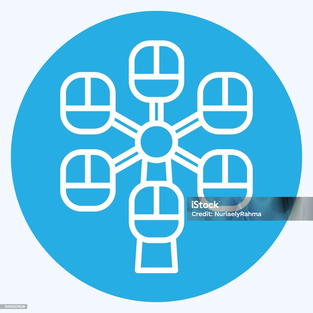 Roue Icon Phenris Lié Au Symbole Du Parc Dattractions Style Yeux Bleus