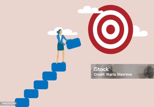 Develop Business Plan To Achieve Target Build Stair To Success Or ... Develop Business Plan To Achieve Target Build Stair To Success Or ...